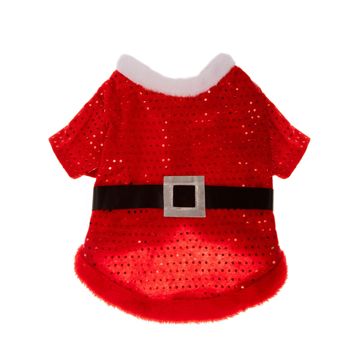 Metallic Dog Santa Coat. | The Scotland Shop