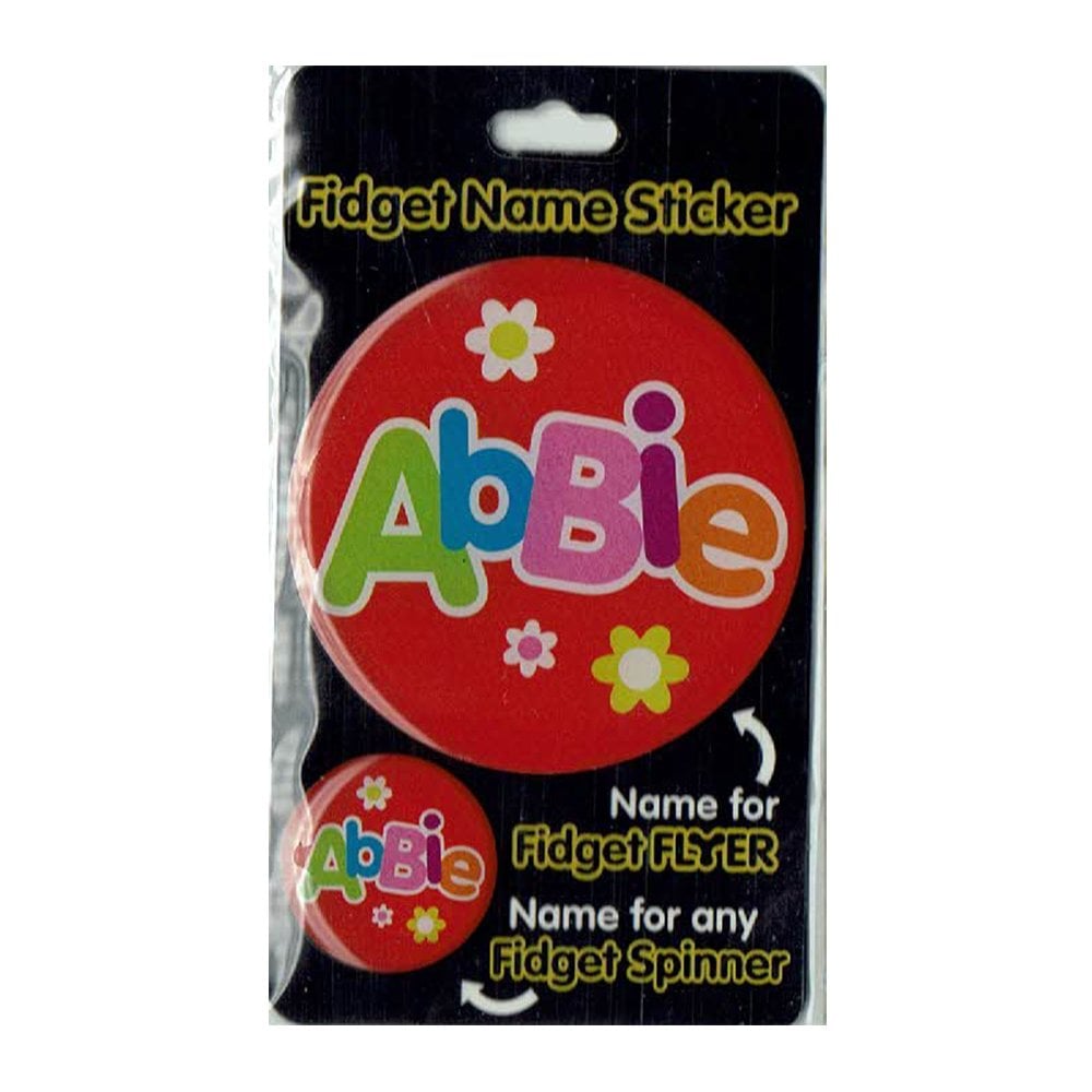 Fidget Flyer Name Stickers Abbie | The Scotland Shop