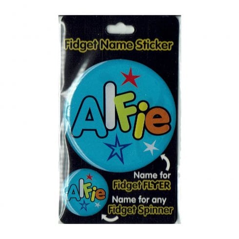 Fidget Flyer Name Stickers Alfie | The Scotland Shop