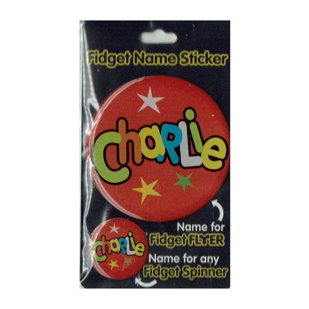 Fidget Flyer Name Stickers Charlie | The Scotland Shop