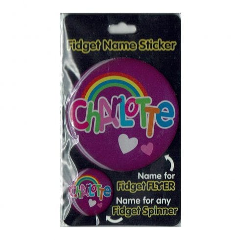 Fidget Flyer Name Stickers Charlotte | The Scotland Shop