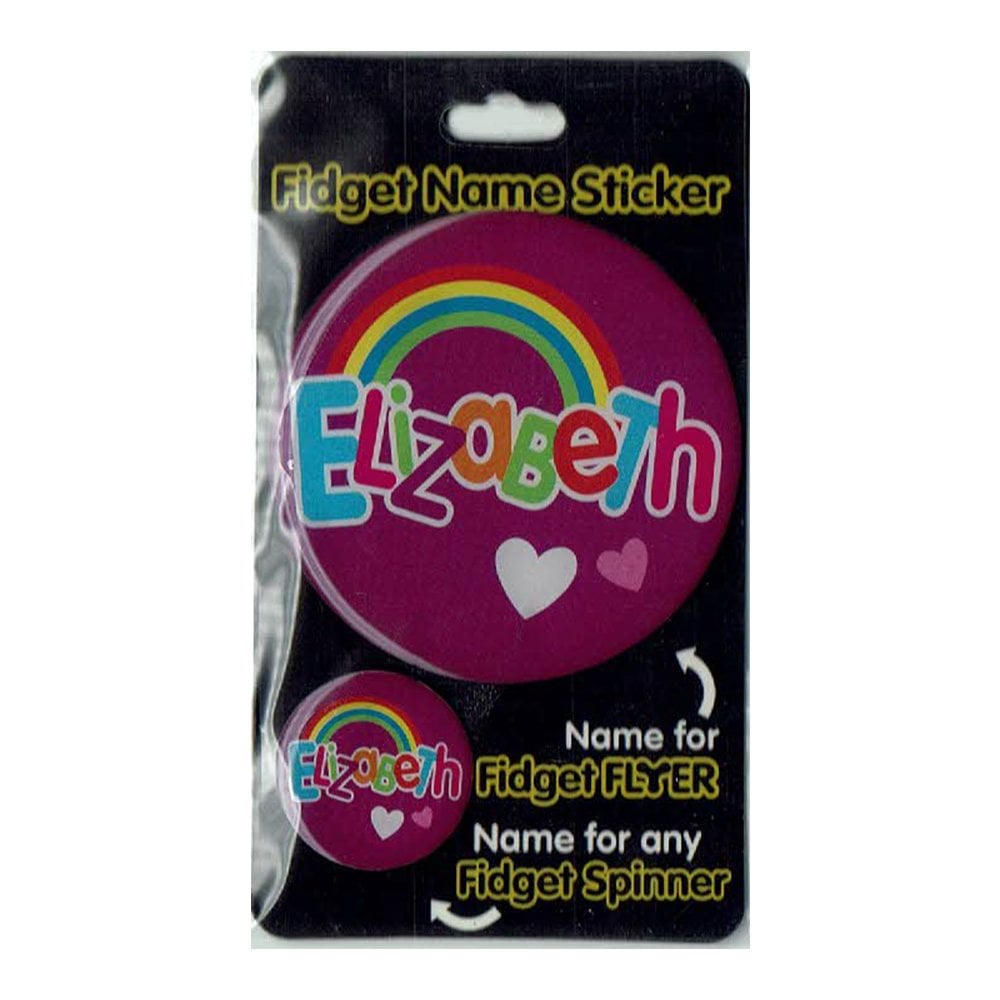Fidget Flyer Name Stickers Elizabeth | The Scotland Shop