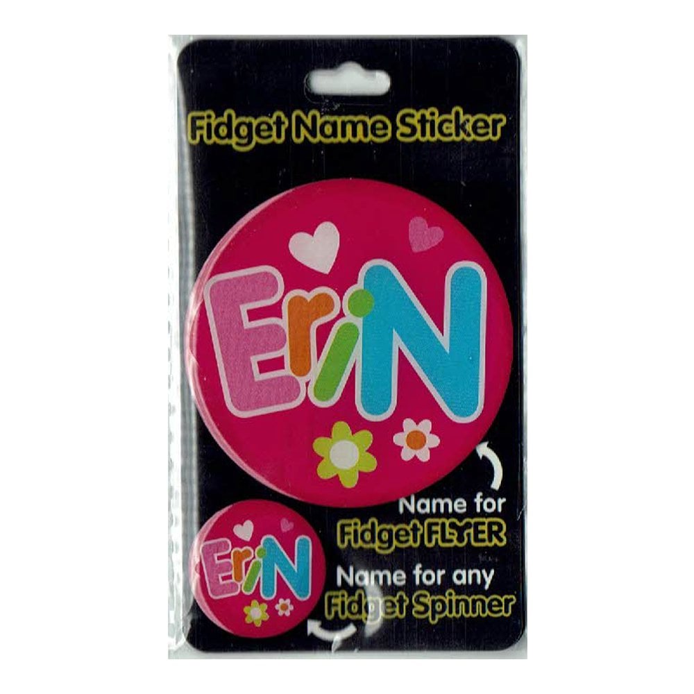 Fidget Flyer Name Stickers Erin | The Scotland Shop