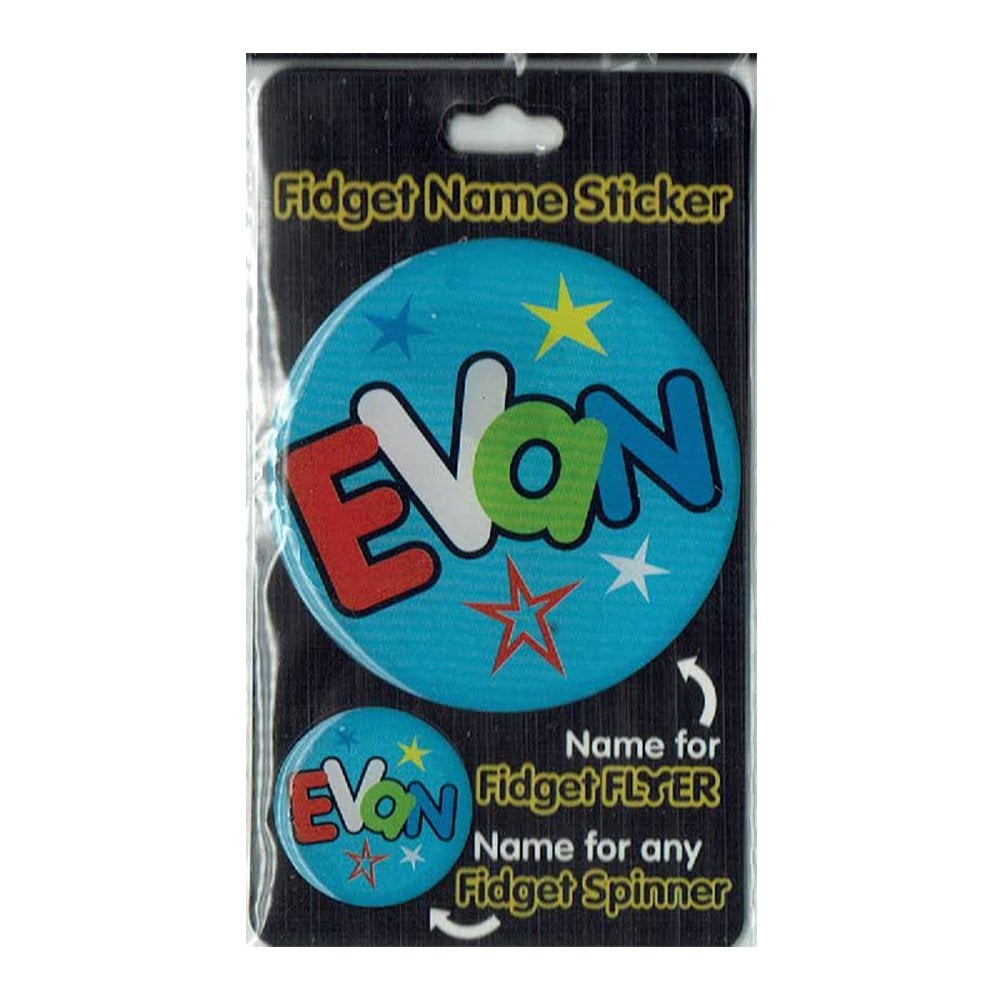 Fidget Flyer Name Stickers Evan | The Scotland Shop