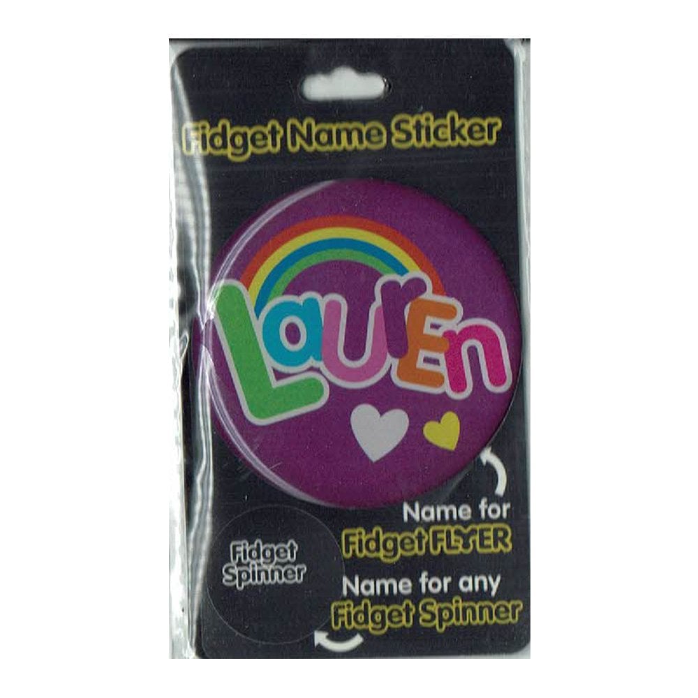 Fidget Flyer Name Stickers Lauren | The Scotland Shop