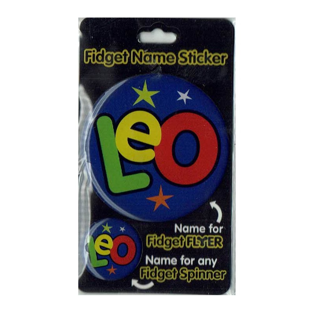 Fidget Flyer Name Stickers Leo | The Scotland Shop