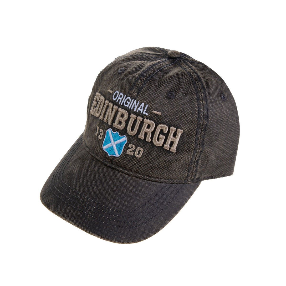 Edinburgh Vintage Shield Cap Grey | The Scotland Shop
