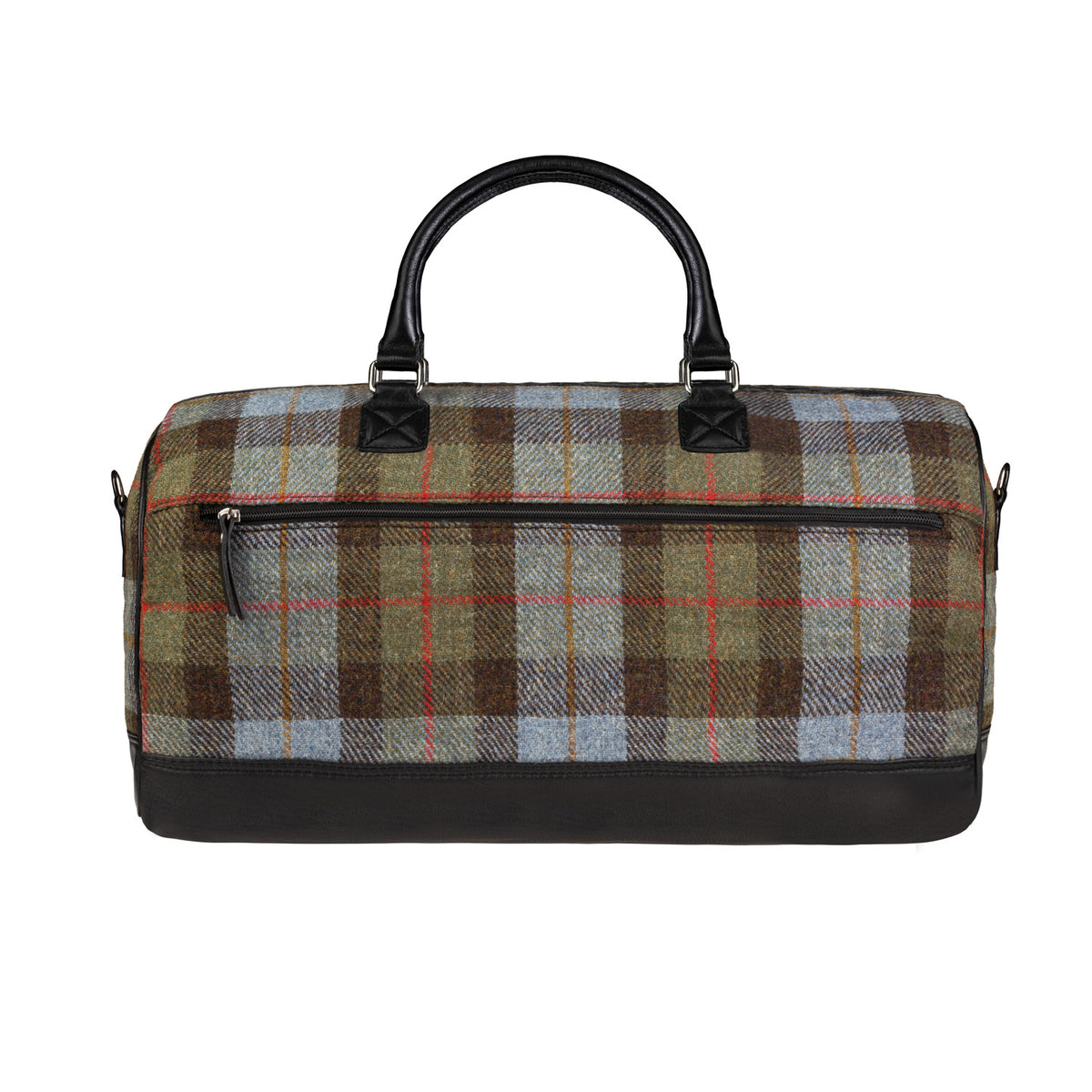 Ht Leather Weekender Bag Lovat Check / Black | The Scotland Shop