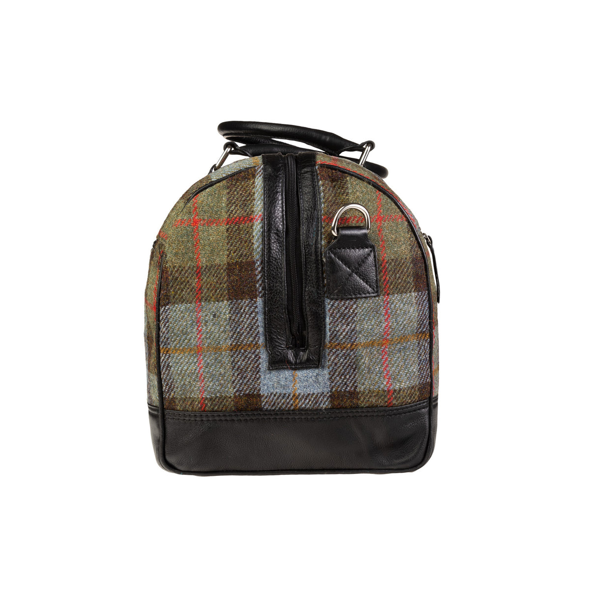Ht Leather Weekender Bag Lovat Check / Black | The Scotland Shop