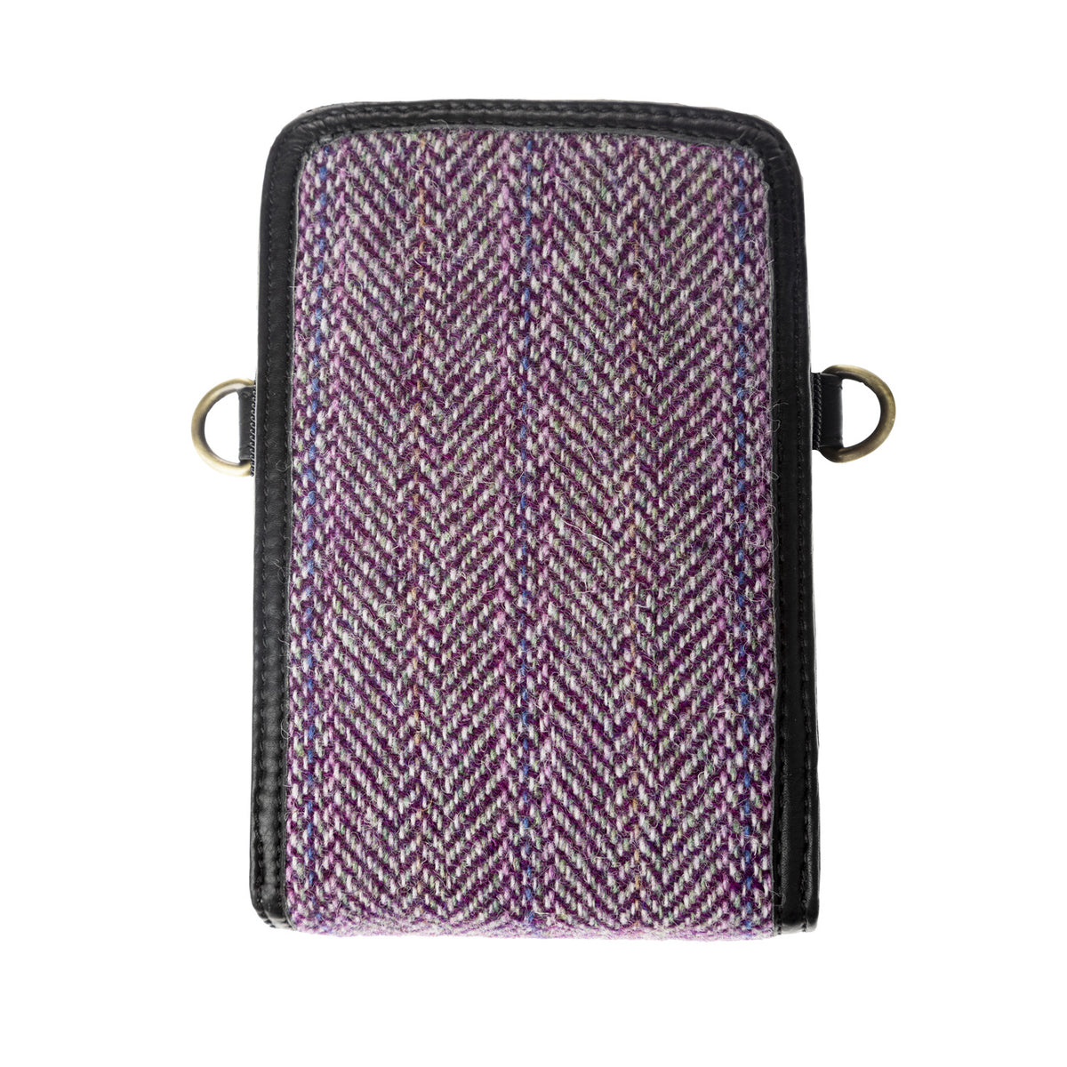 Ht Travel Cross Body Bag Plum Herringbone / Black | The Scotland Shop