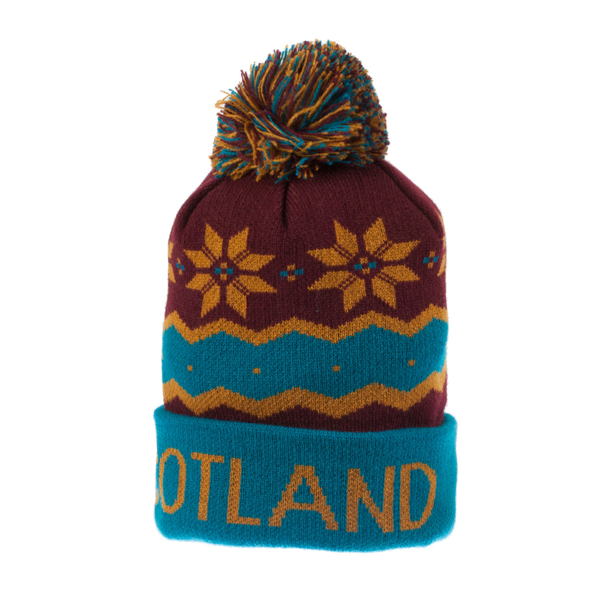Ski Hat - Burgund/Blue Scotland | The Scotland Shop