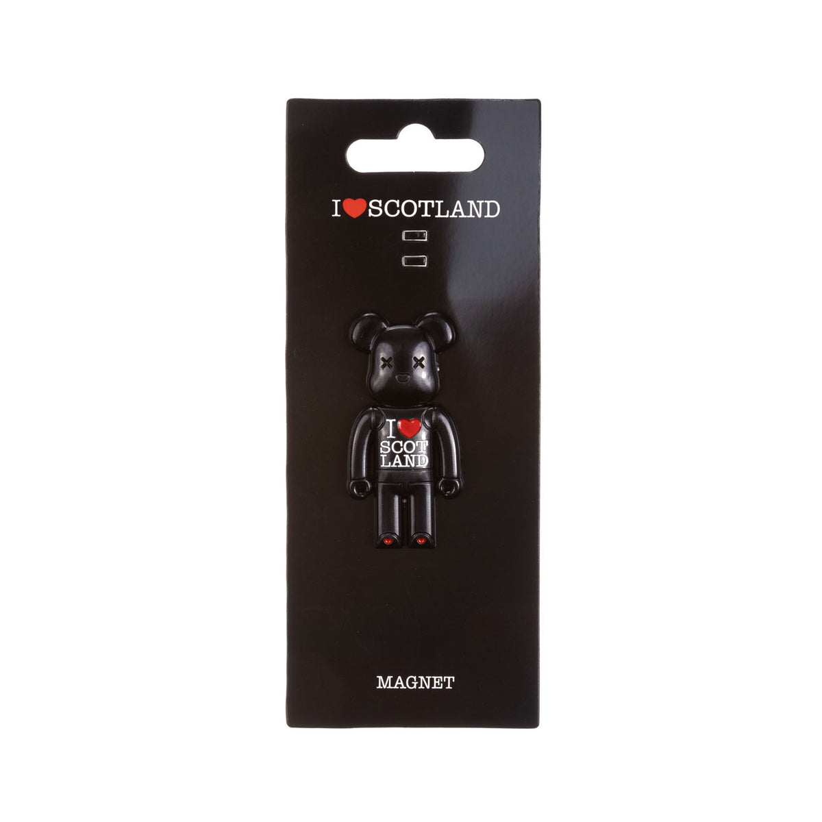 Metal Teddy Bear Magnet - Black | The Scotland Shop