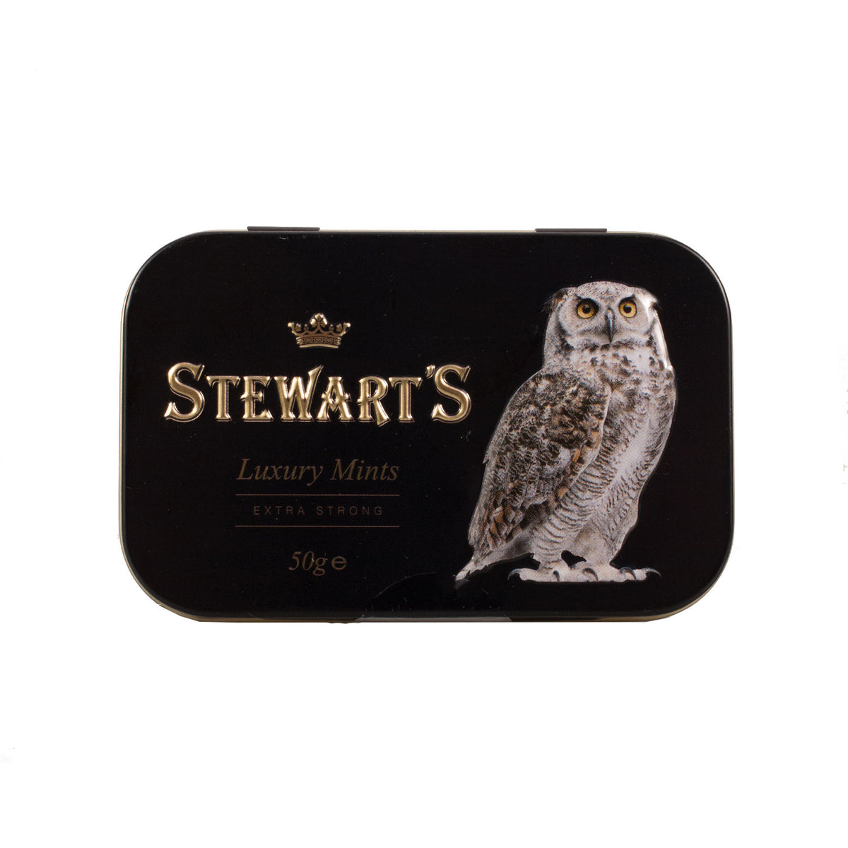 Stewarts Luxury Mints - 50G Owl Tin | The Scotland Shop