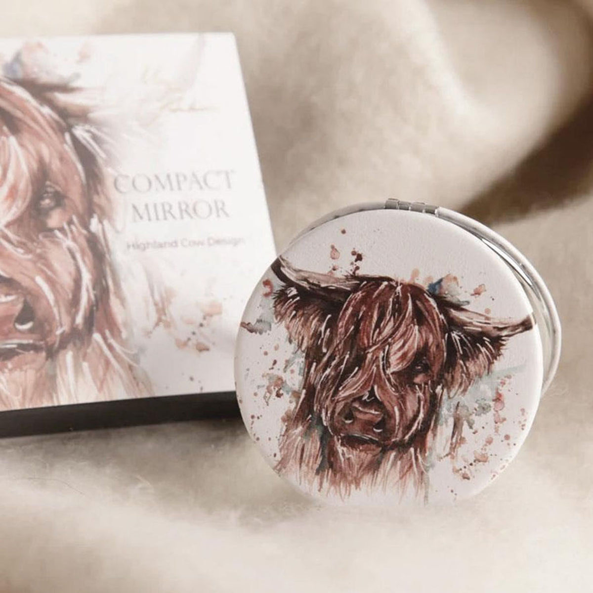 The Hebrides Highland Cow Mirror | The Scotland Shop