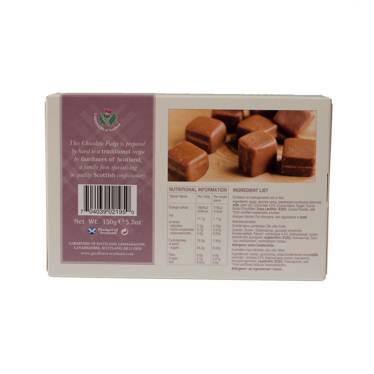 Chocolate Fudge Carton | The Scotland Shop