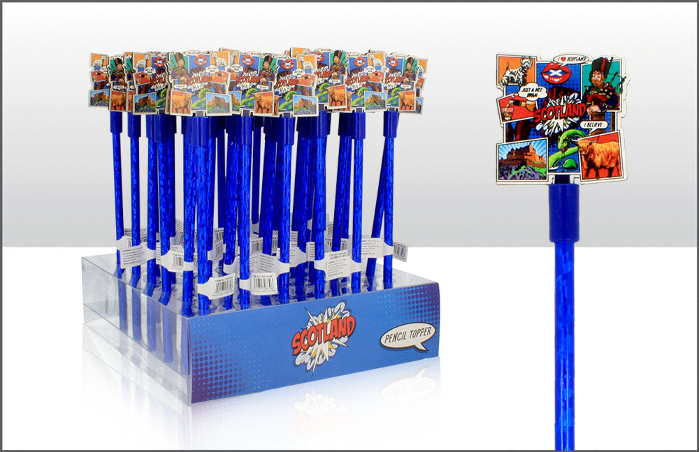 Scotland Pop Art Wood Pencil Topper | The Scotland Shop