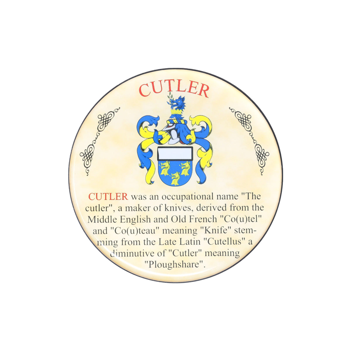 Heraldic Coaster Cutler | The Scotland Shop