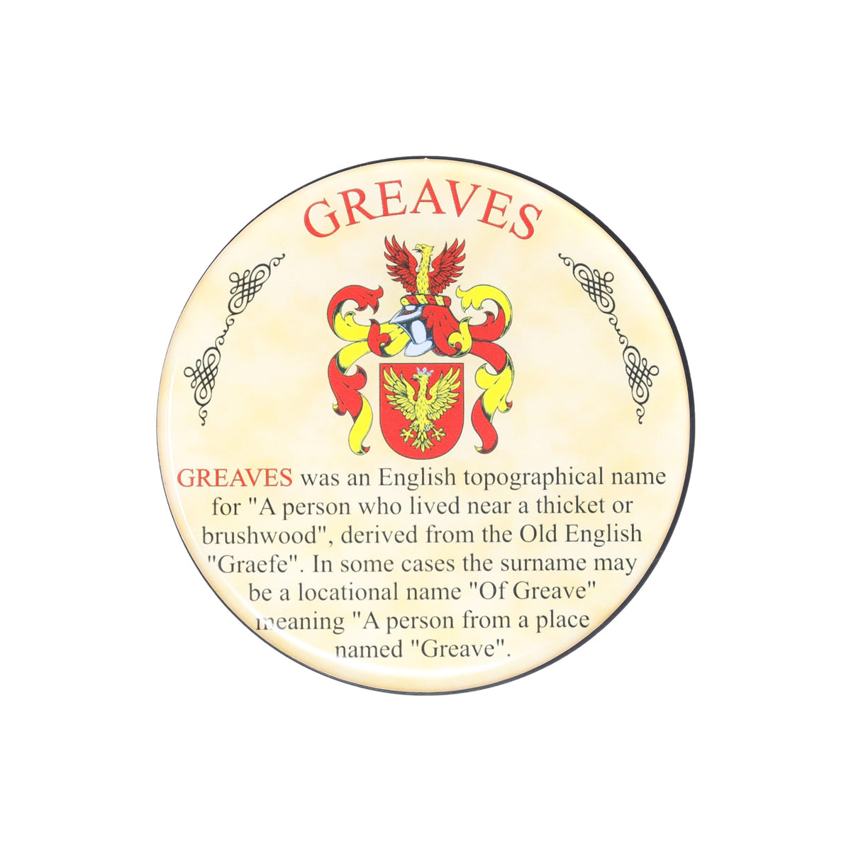 Heraldic Coaster Greaves | The Scotland Shop