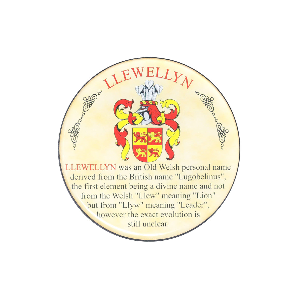 Heraldic Coaster Llewellyn | The Scotland Shop
