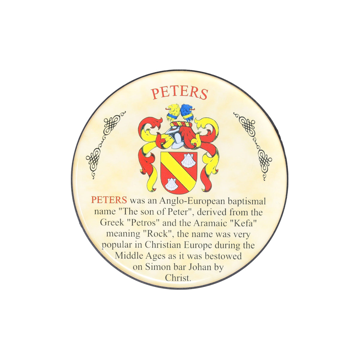 Heraldic Coaster Peters | The Scotland Shop