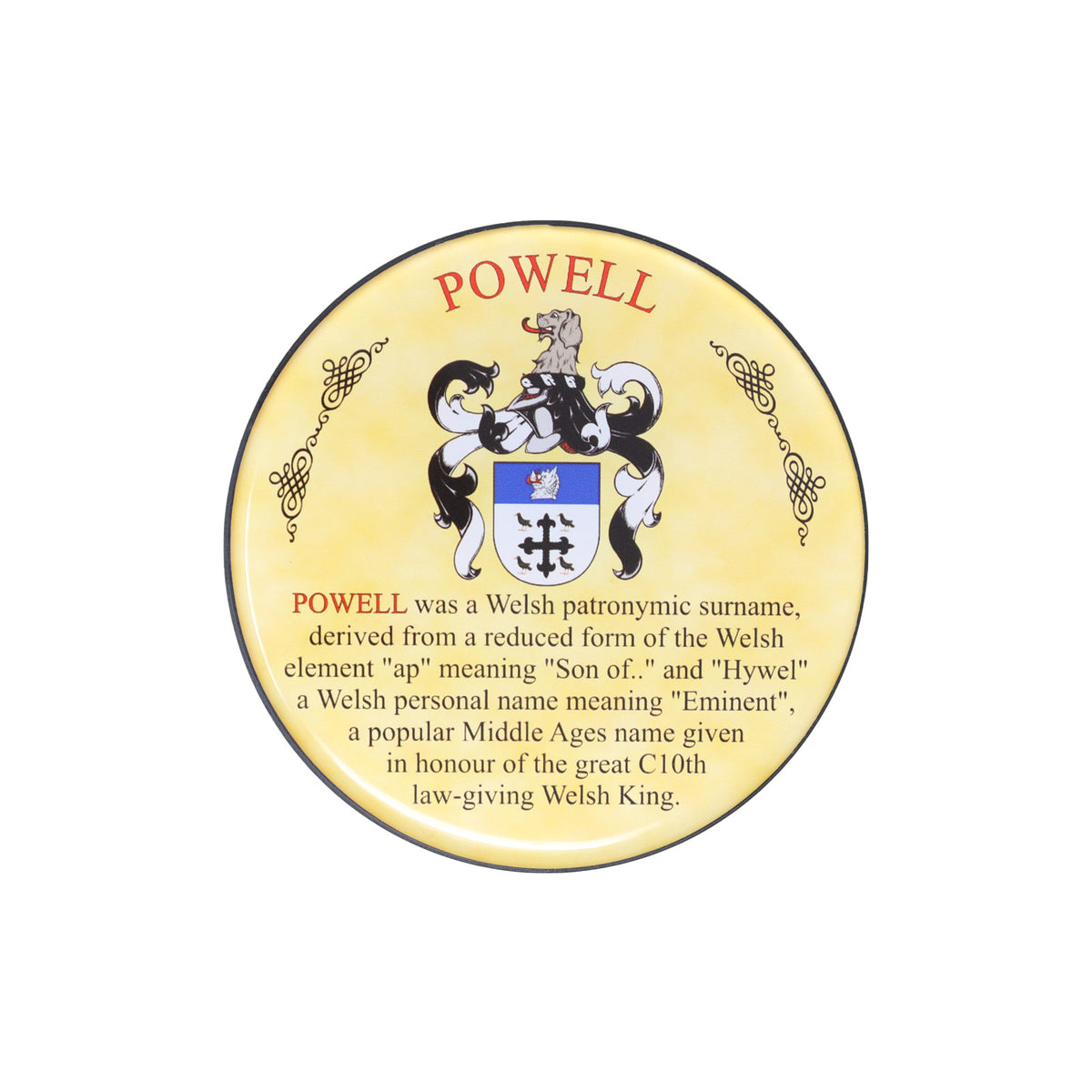Heraldic Coaster Powell | The Scotland Shop