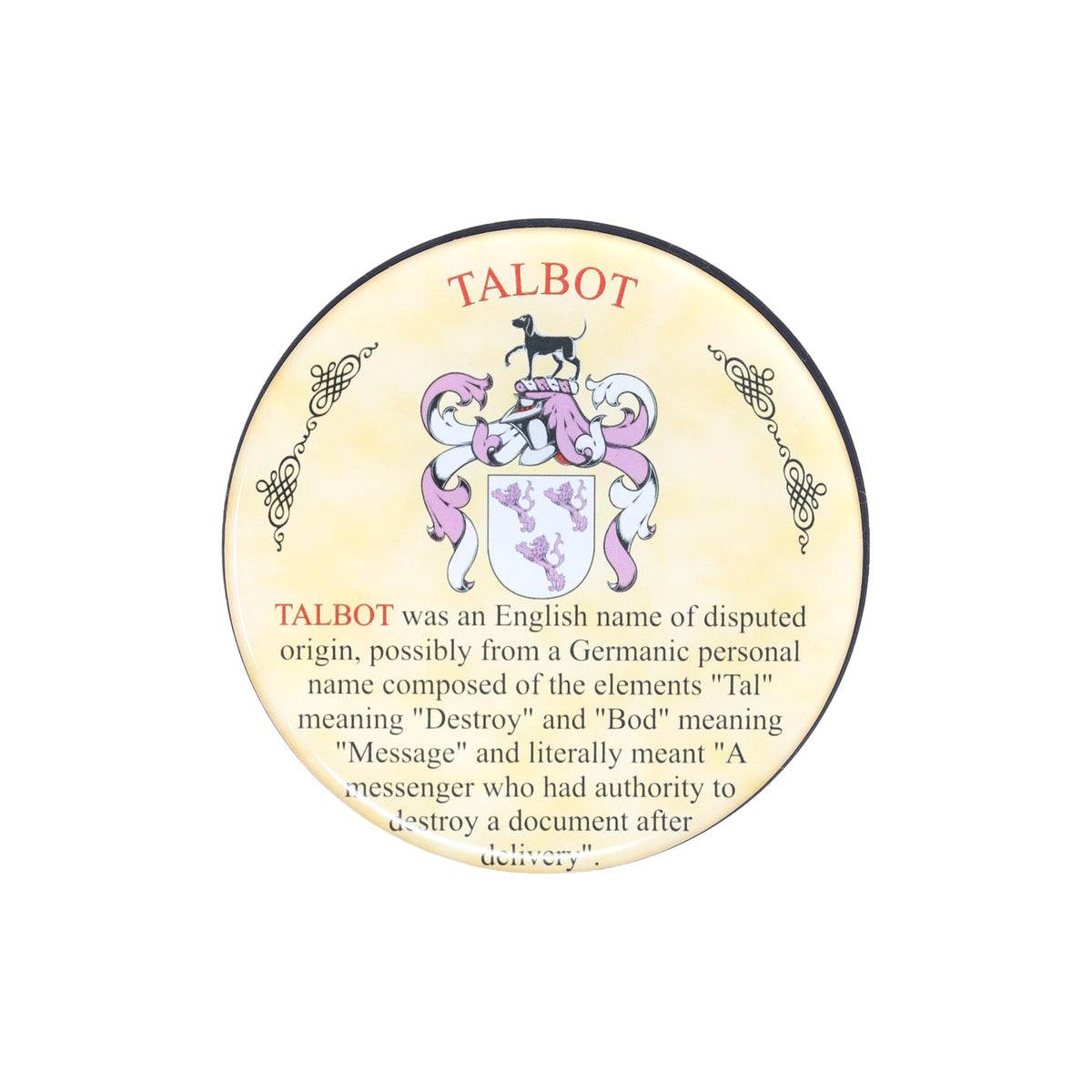 Heraldic Coaster Talbot | The Scotland Shop