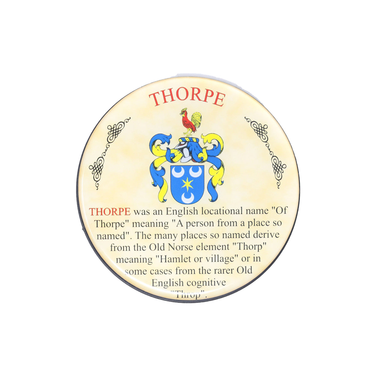 Heraldic Coaster Thorpe | The Scotland Shop