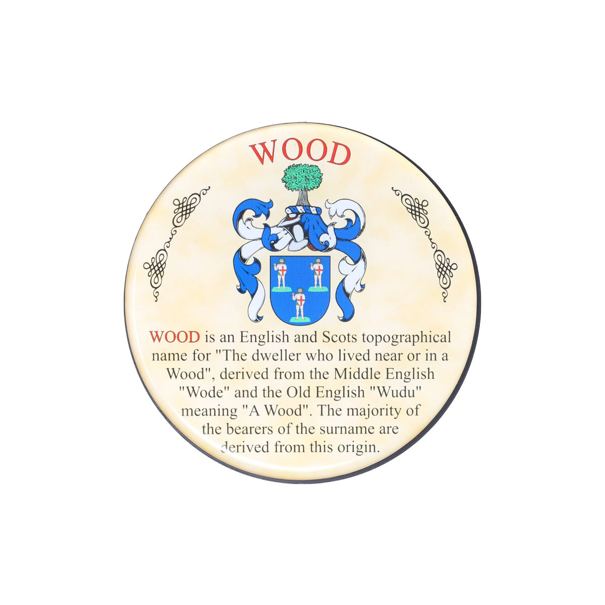 Heraldic Coaster Wood | The Scotland Shop