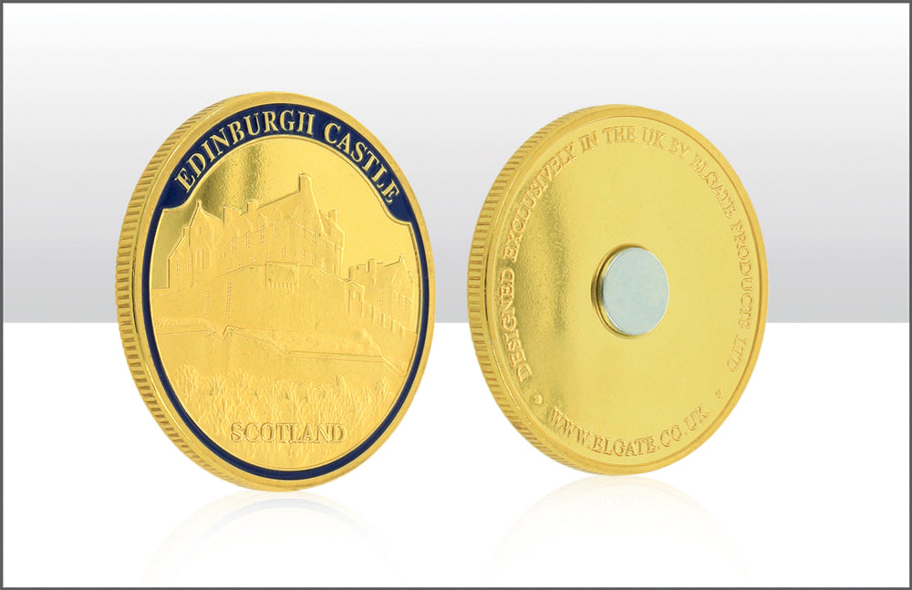 Edinburgh Castle 40Mm Gold Coin | The Scotland Shop