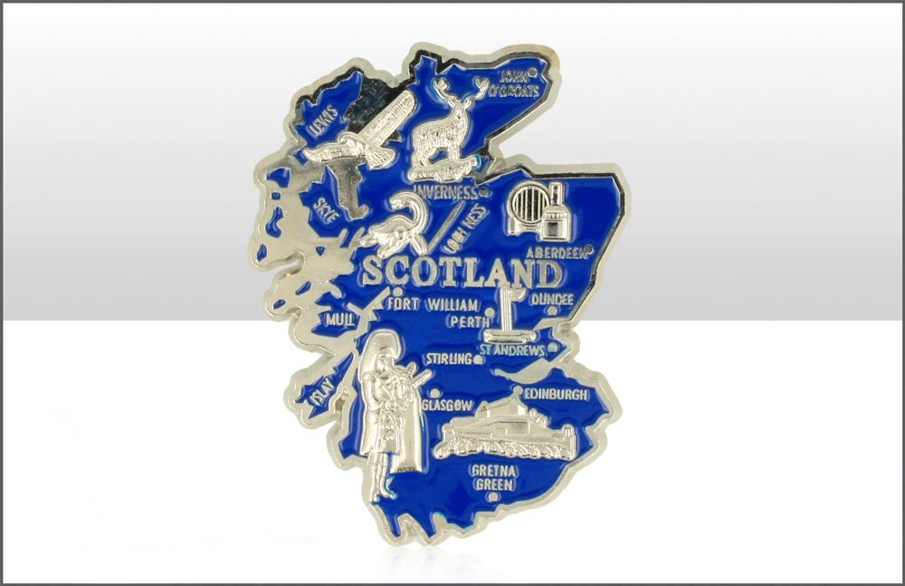 Scotland Map Metal Magnet | The Scotland Shop