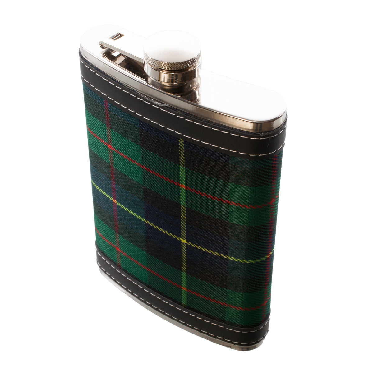 Tartan Hip Flask Plain Black Watch | The Scotland Shop