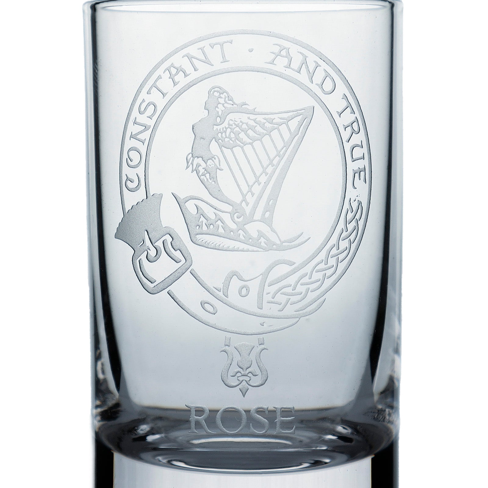 Collins Crystal Clan Shot Glass Rose | The Scotland Shop