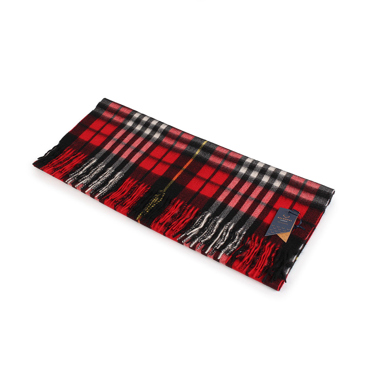 Balmoral 100% Cashmere Woven Stole Red Check Gbr32 A1 | The Scotland S ...