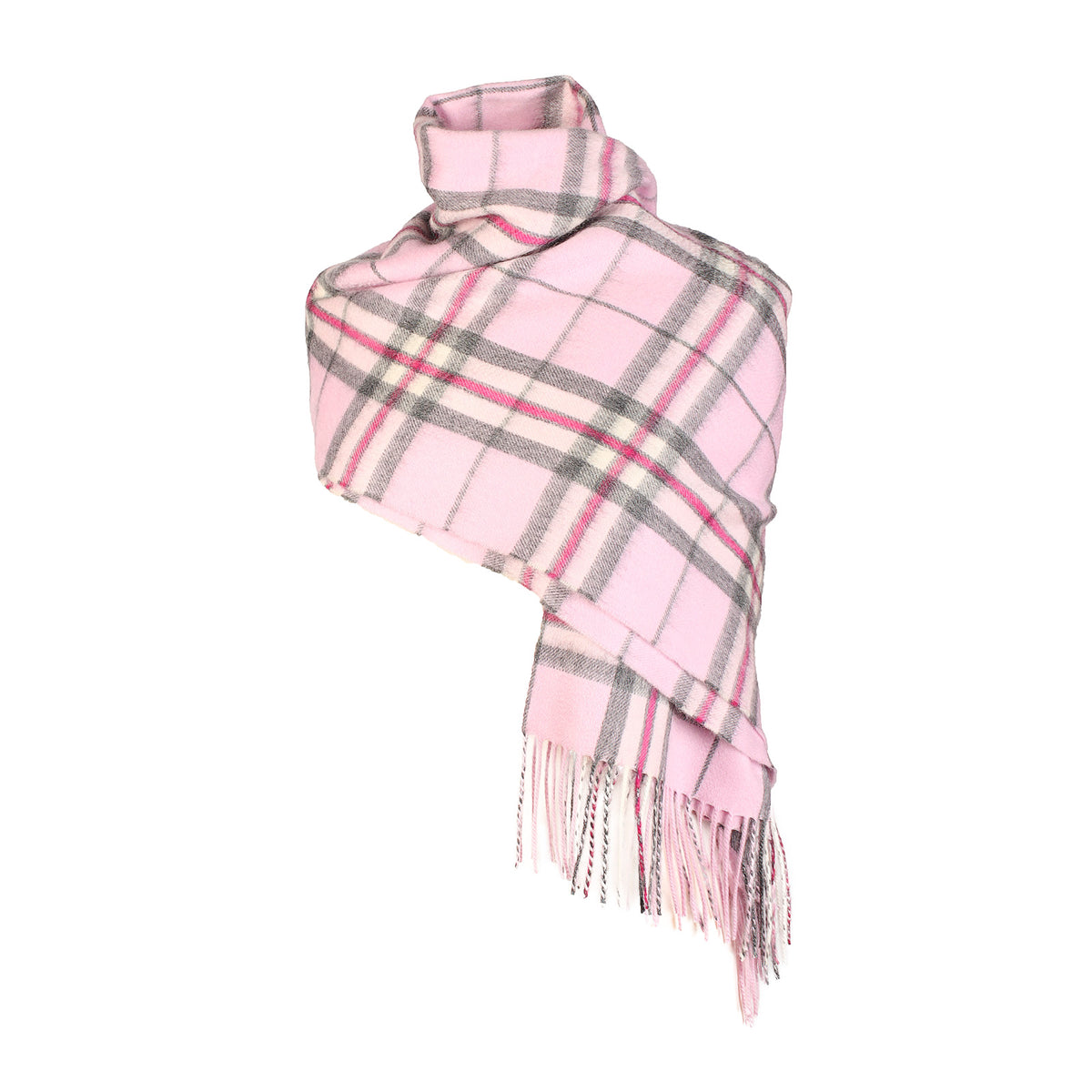 Balmoral 100% Cashmere Woven Stole Thomson Pink | The Scotland Shop
