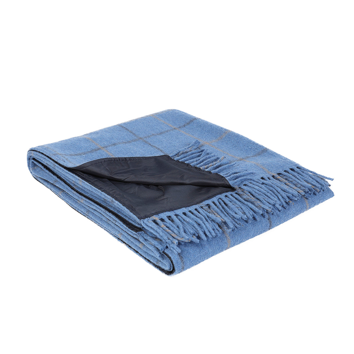 Check Picnic Blanket Sky Blue Check | The Scotland Shop