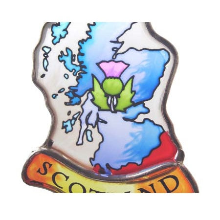 Map Of Scotland Stained Glass | The Scotland Shop
