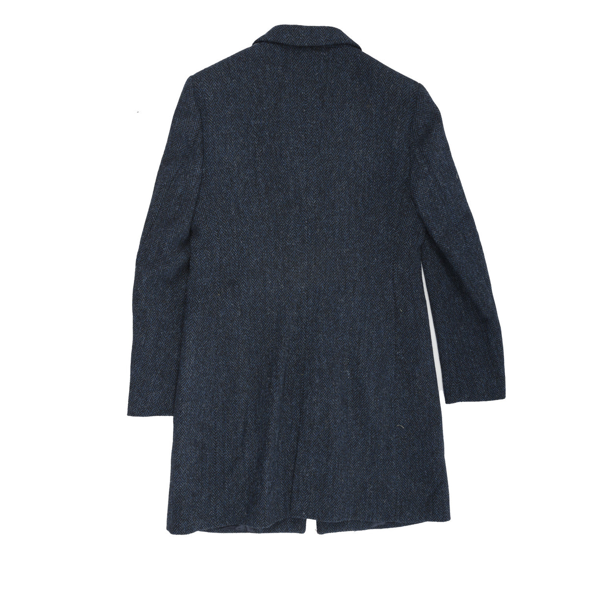 Women's Harris Tweed Eilean Coat NAVY HERRINGBONE | The Scotland Shop