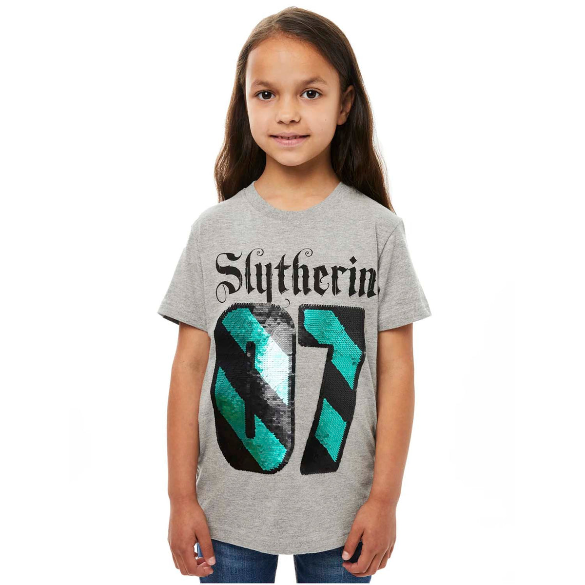 Slytherin Flip Sequin Tee | The Scotland Shop