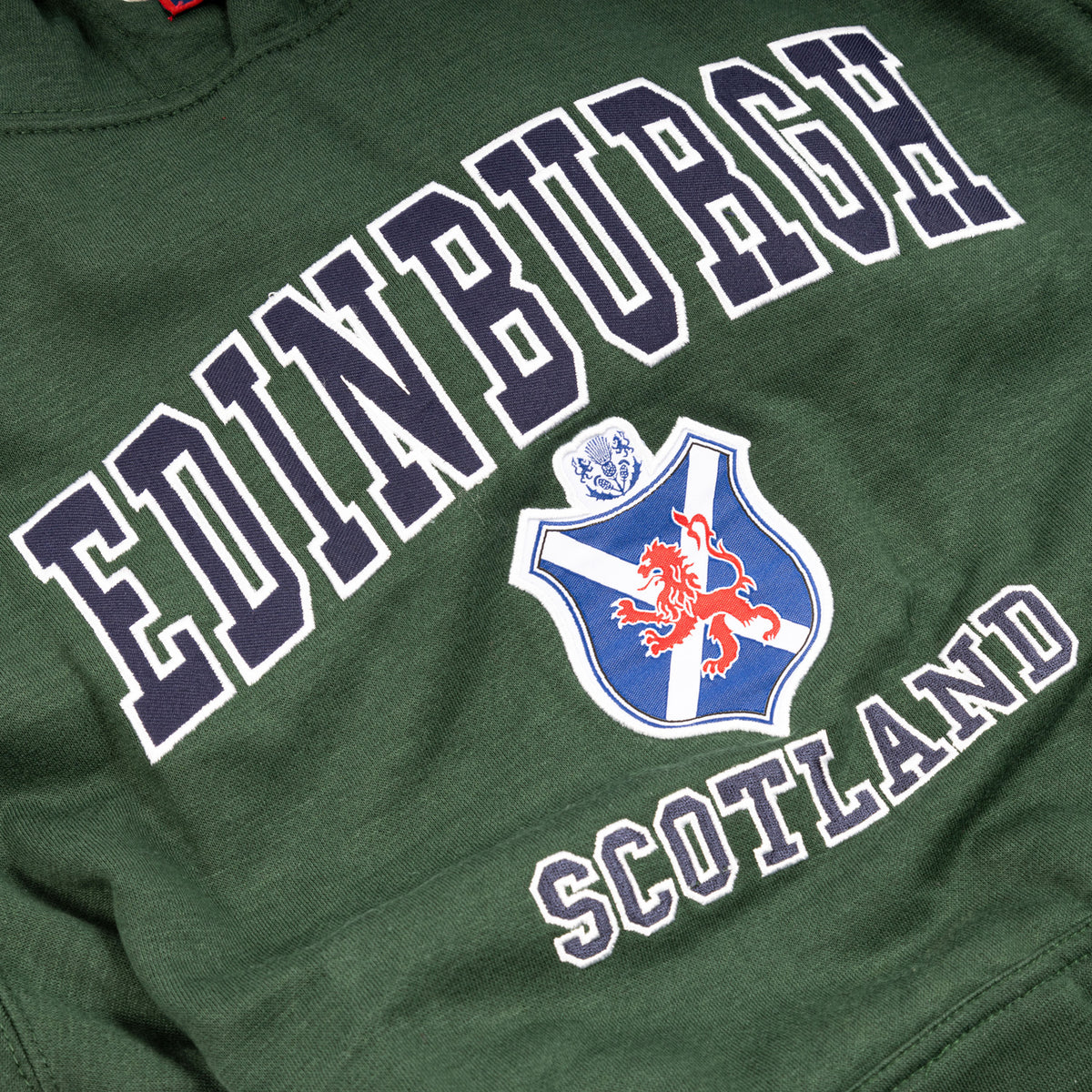 Hooded Top Emb Edin/ Flag Shield / Lion | The Scotland Shop
