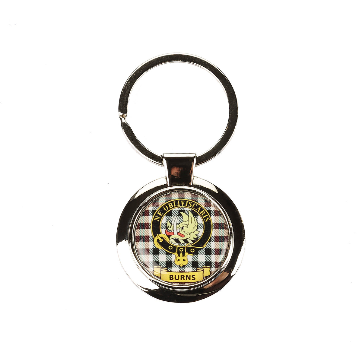 Kc Clan Key Fob Chrome Burns | The Scotland Shop