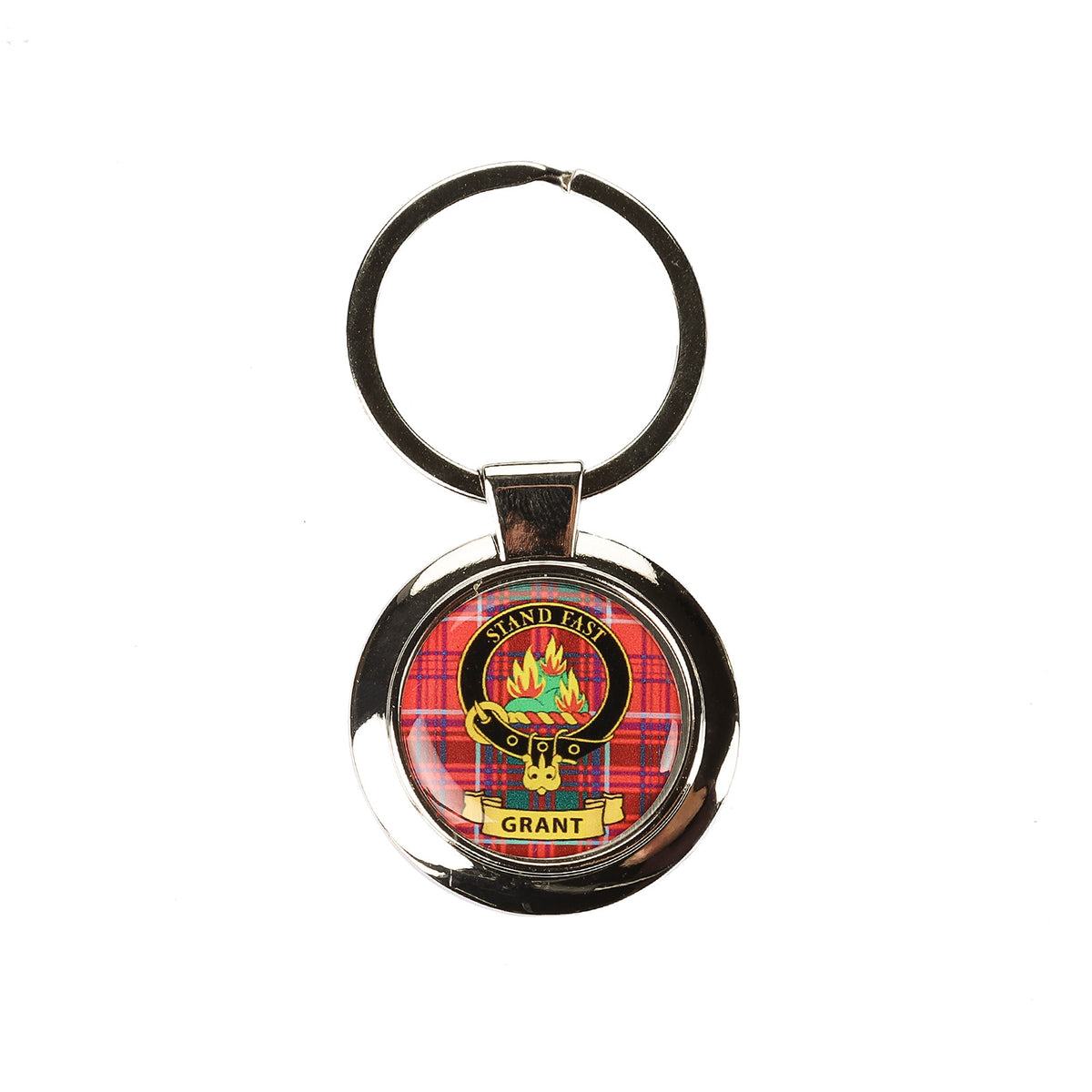 Kc Clan Key Fob Chrome Grant | The Scotland Shop