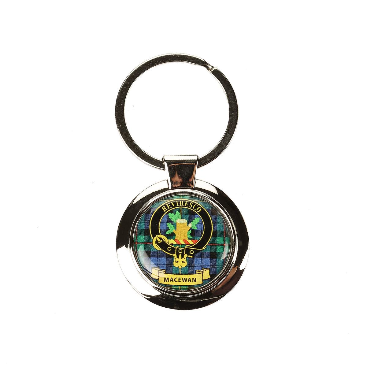Kc Clan Key Fob Chrome Macewan | The Scotland Shop