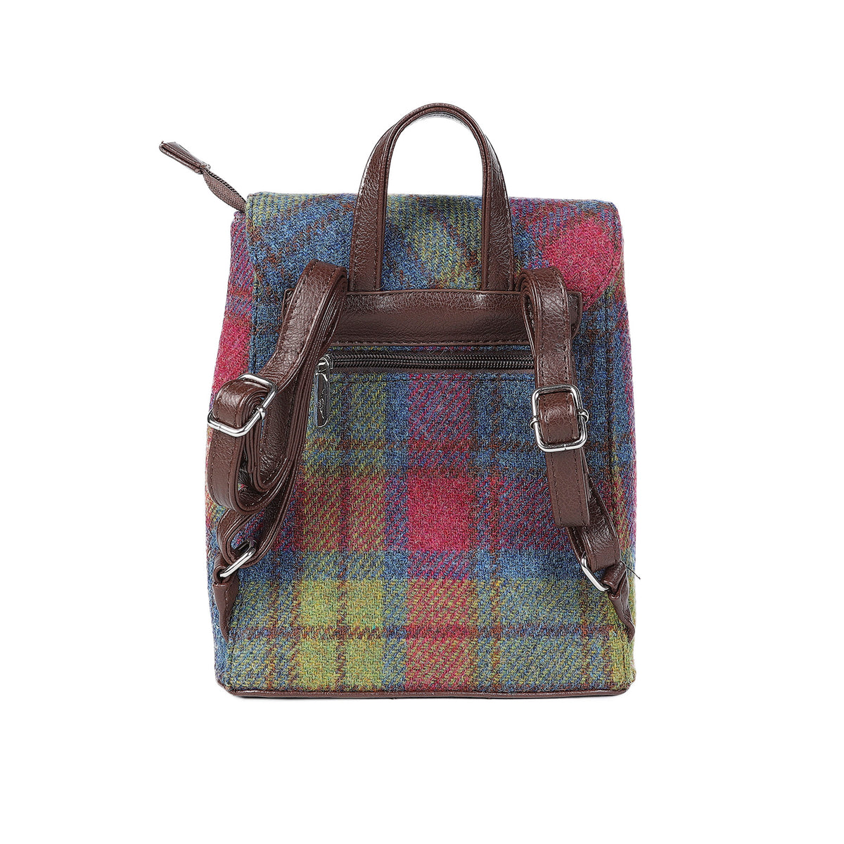 Harris Tweed Tummel Backpack MULTI COLOUR TARTAN | The Scotland Shop