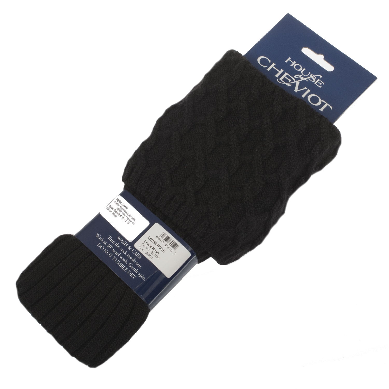 Lewis Kilt Hose Black | The Scotland Shop