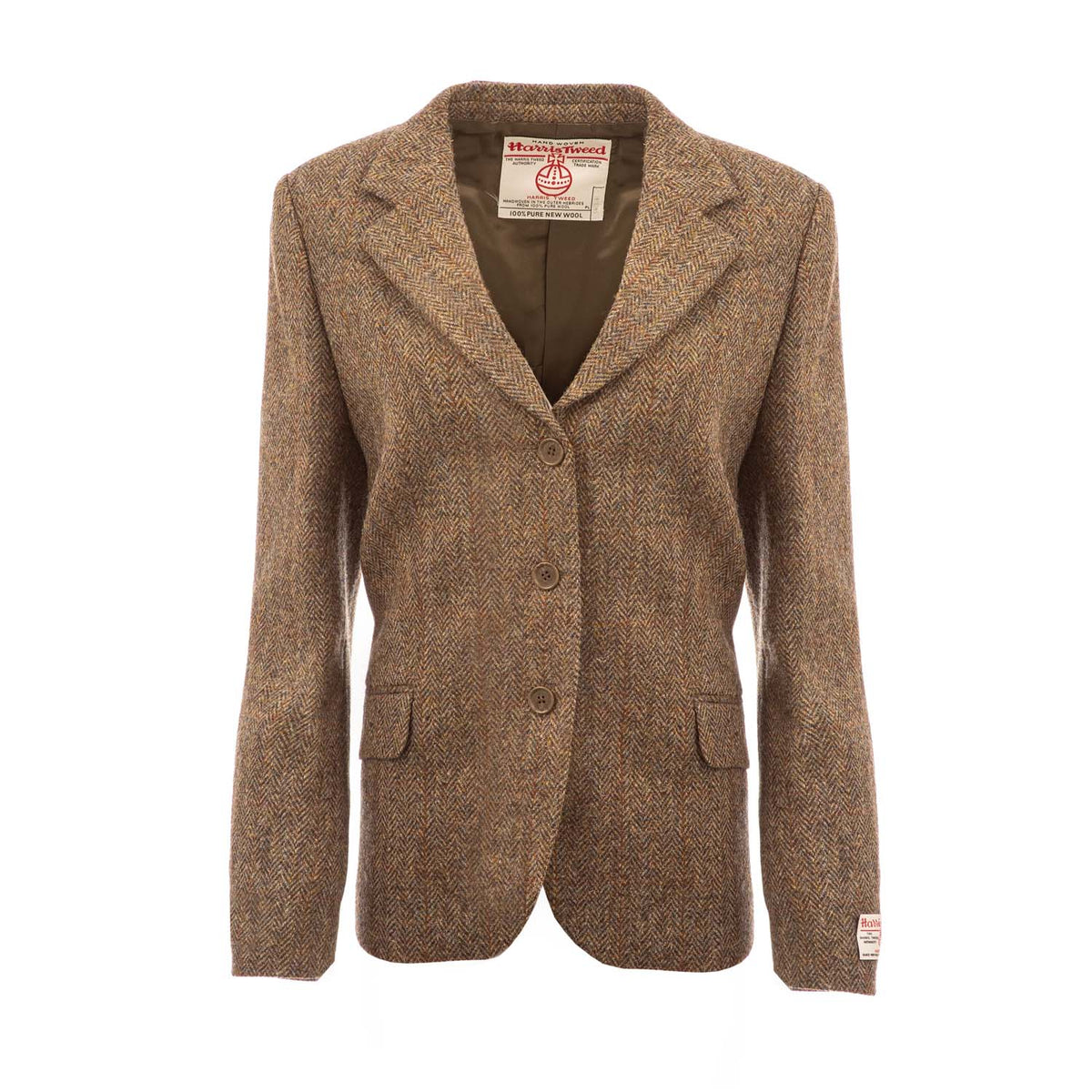 Women's Harris Tweed Rona Jacket BROWN HERRINGBONE | The Scotland Sho ...
