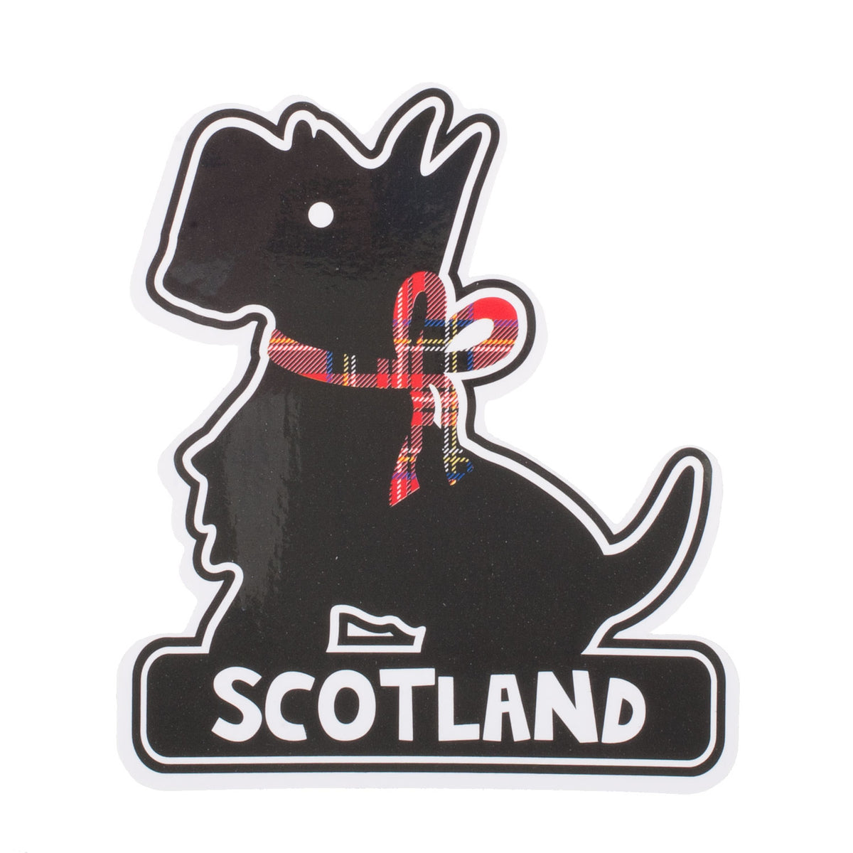 Black Scottie Dog Sticker | The Scotland Shop