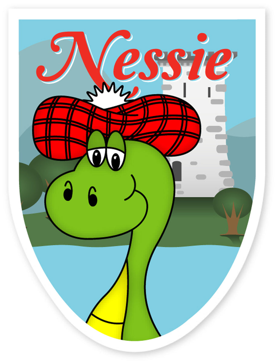 Nessie Water Shield Sticker | The Scotland Shop