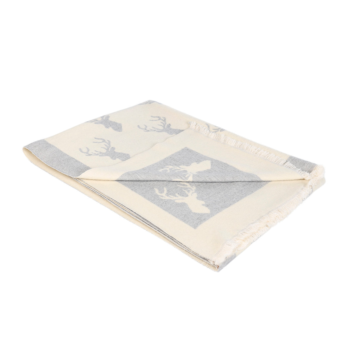 Super Soft Stag Scarf Cream | The Scotland Shop