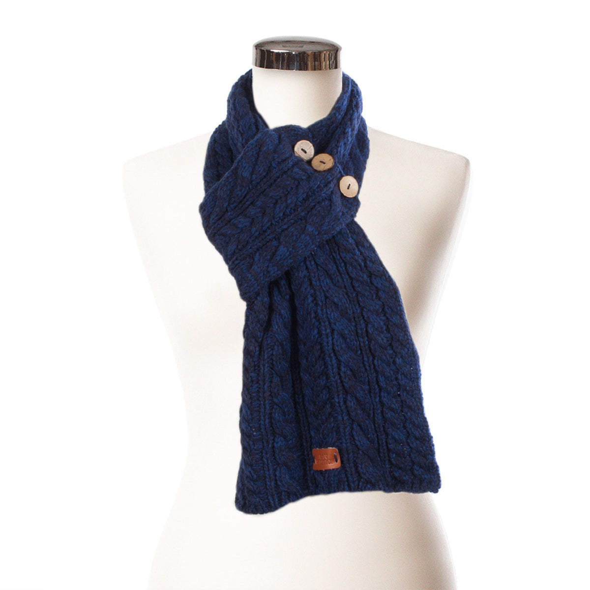 Cable Button Wrap Scarf | The Scotland Shop