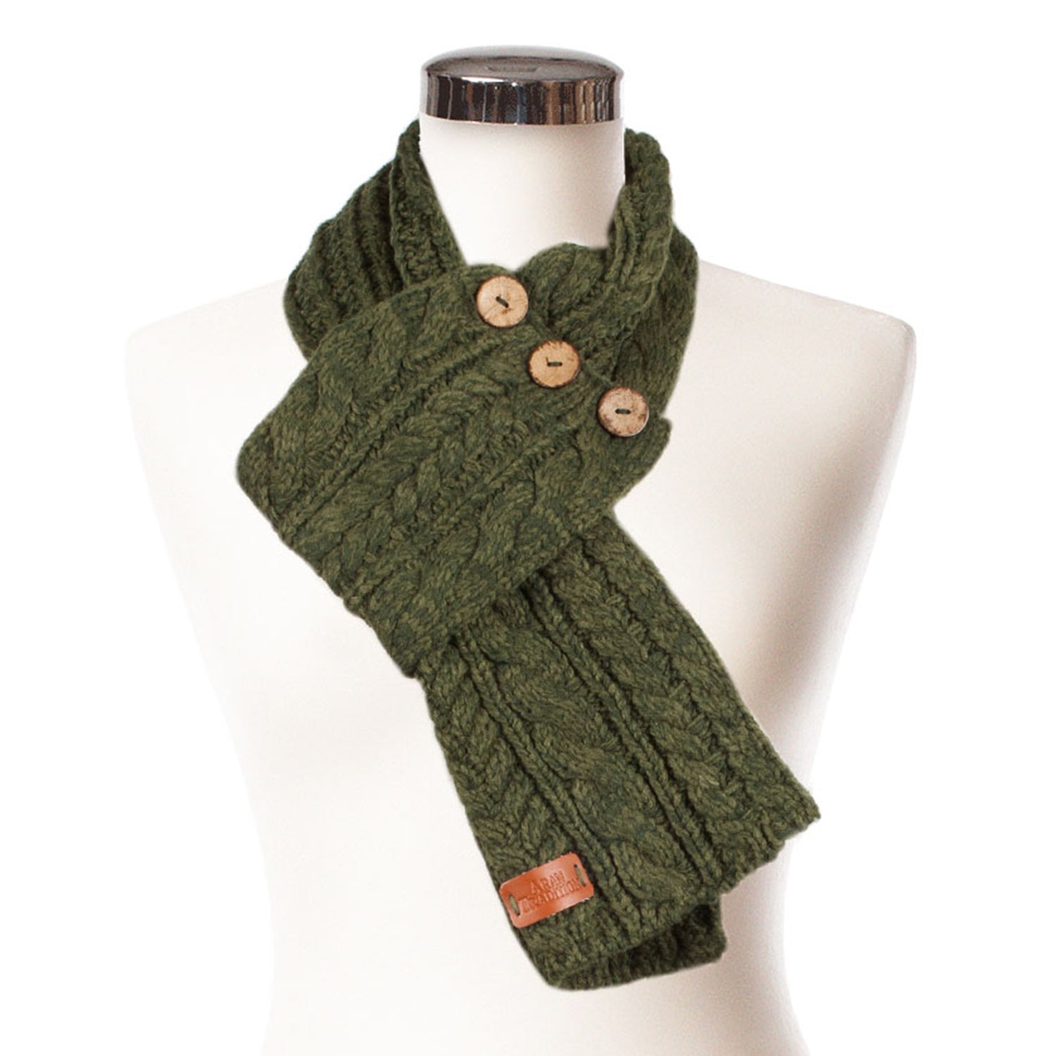 Cable Button Wrap Scarf | The Scotland Shop